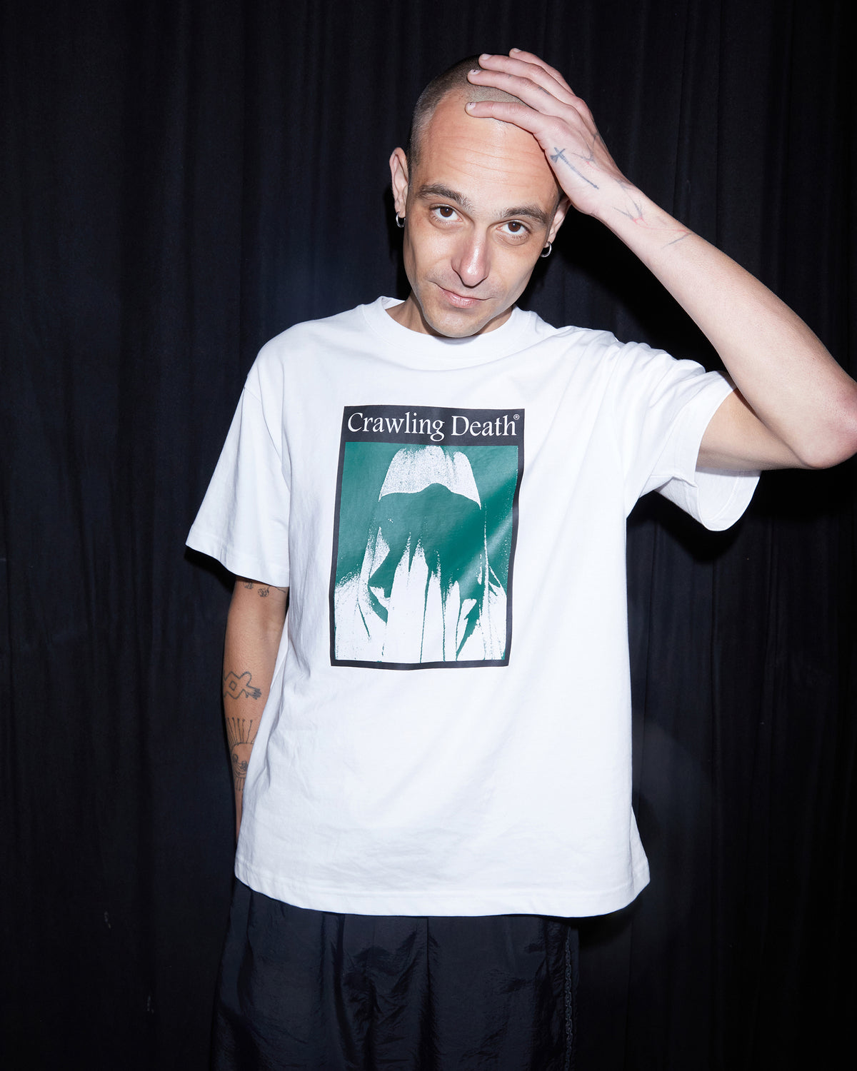 Cloak T-Shirt | White | Crawling Death