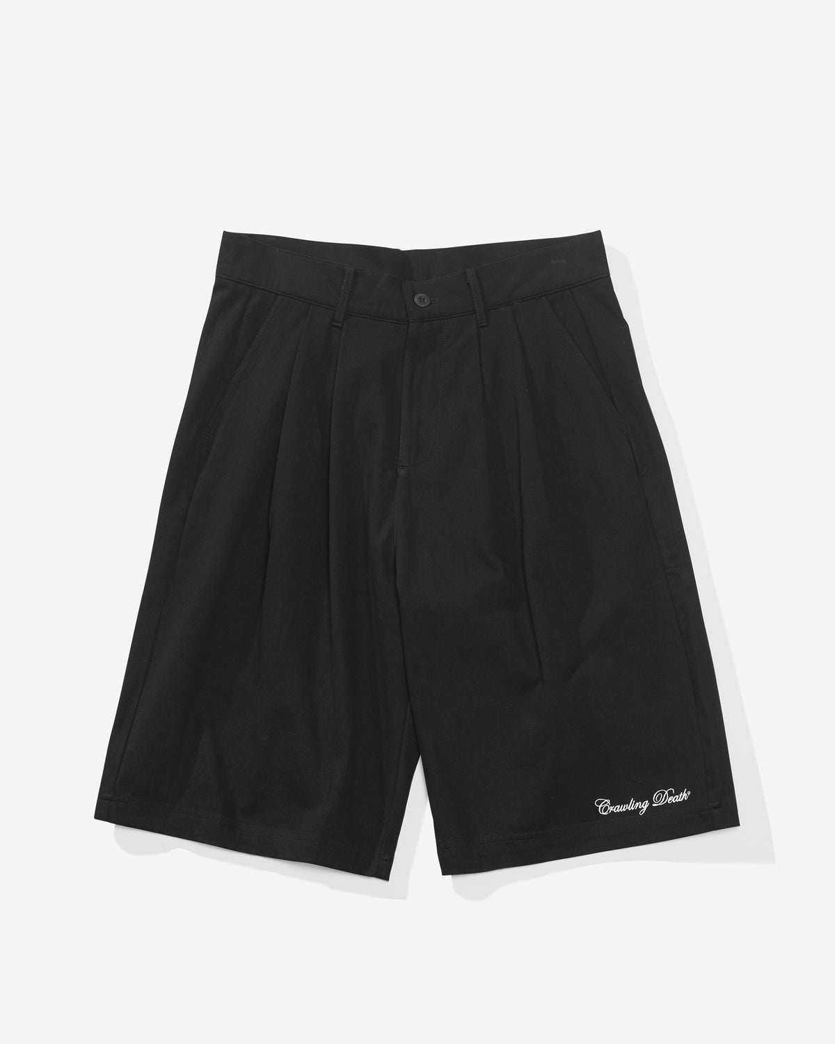 Pleated Shorts | Black | Crawling Death