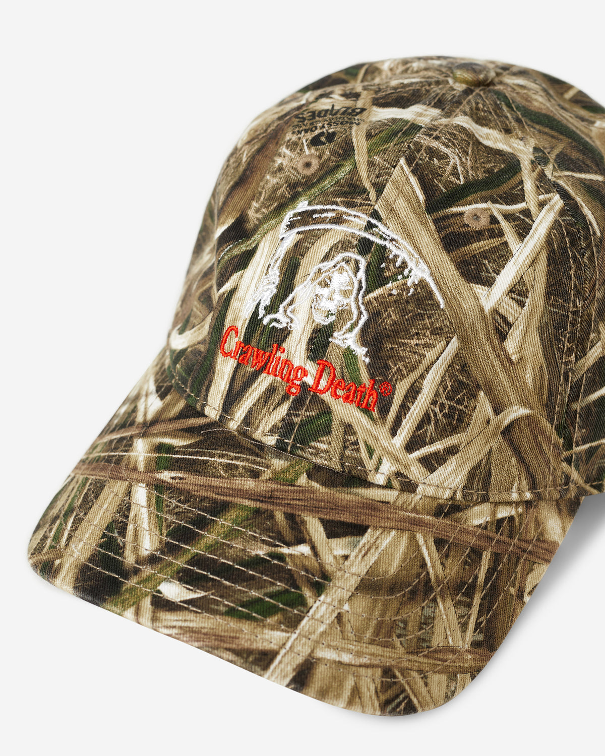 Grass Camo Reaper Cap | Camo Red Logo | Crawling Death