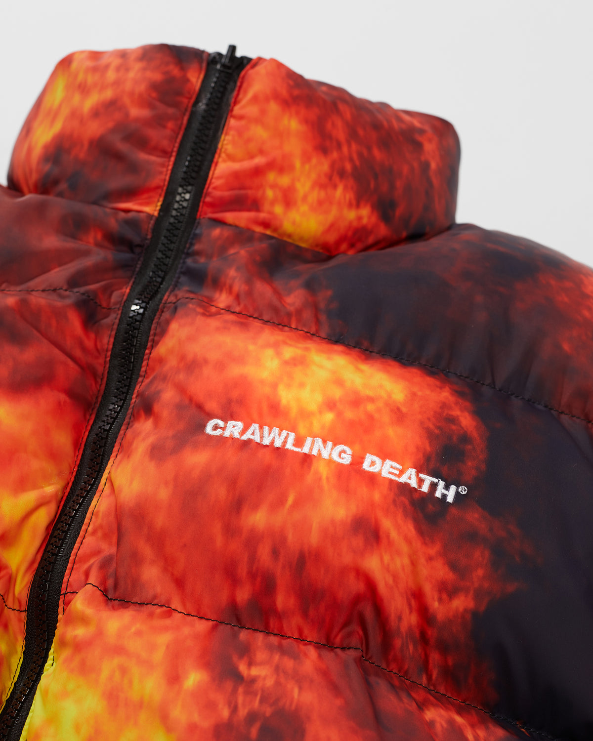 Flame Puffer Jacket | Crawling Death