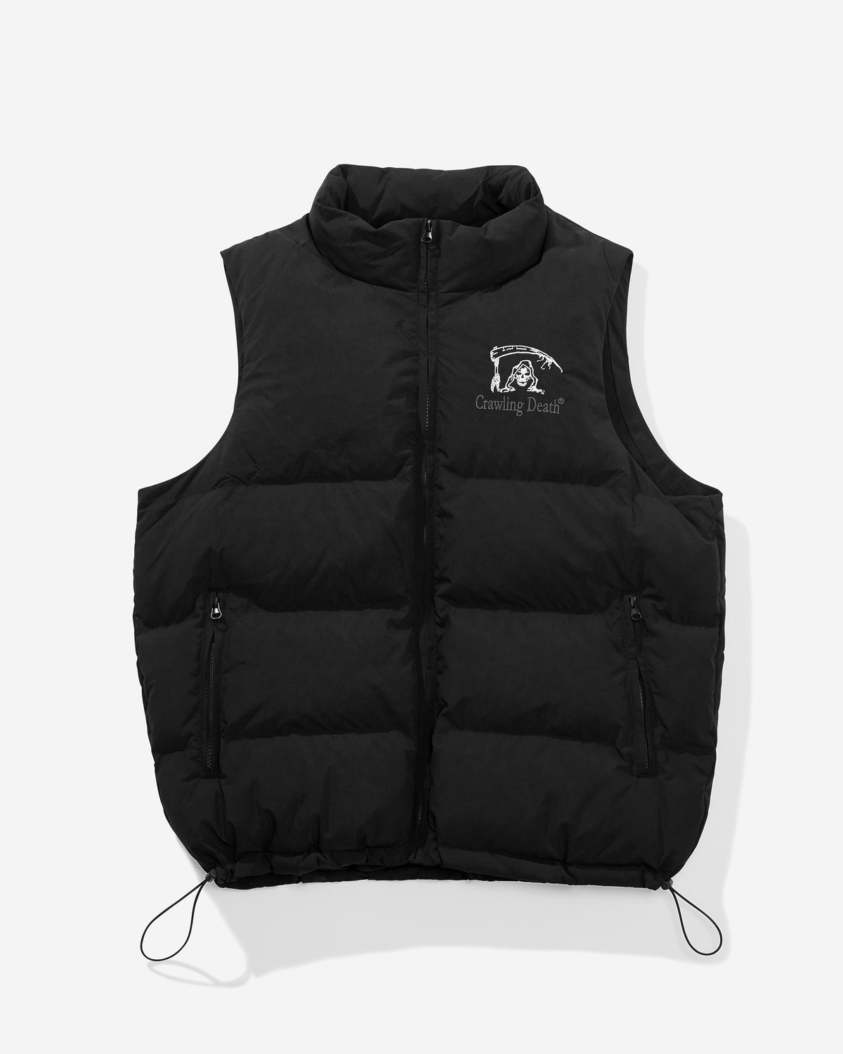 Reaper Logo Puffer Vest | Black | Crawling Death